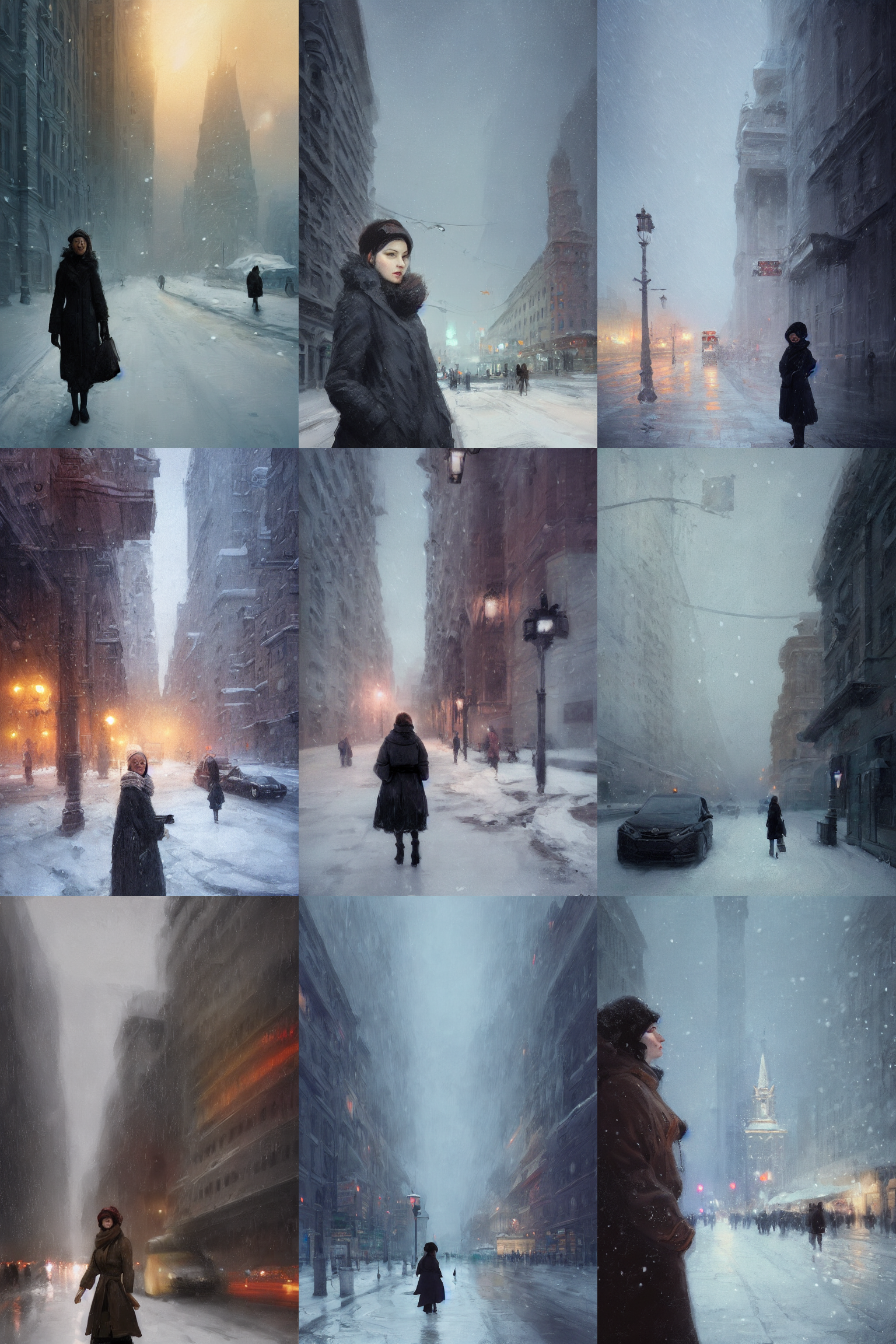 Stable Diffusion prompt: portrait of a woman on the stree...
