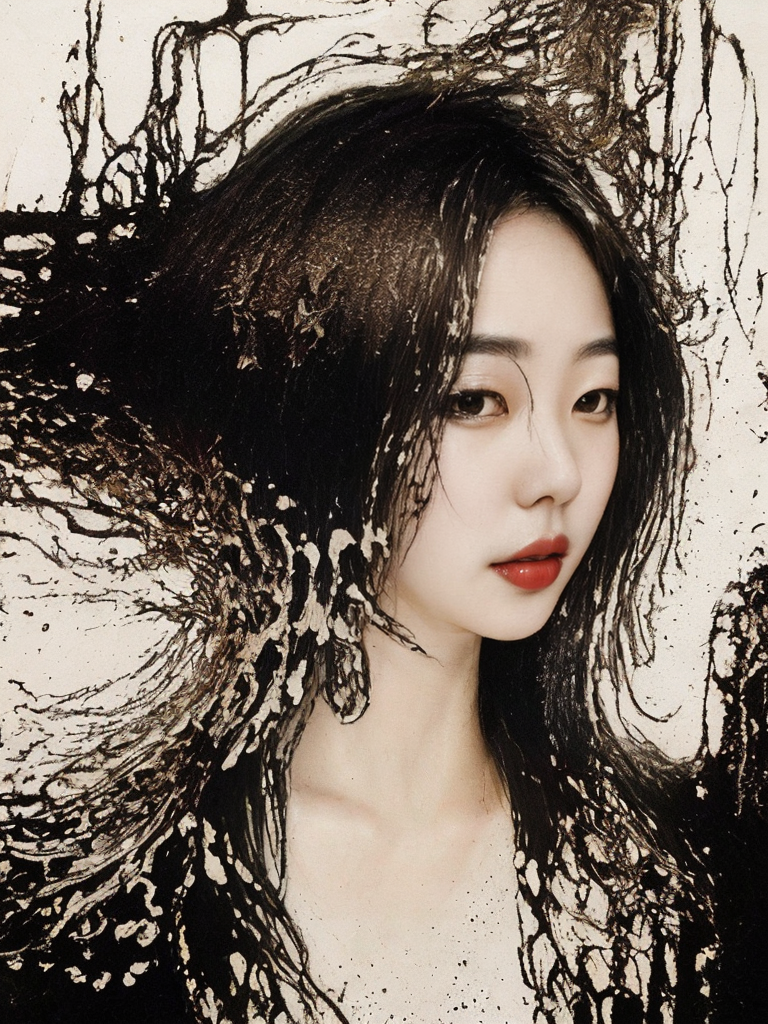 ChilloutMix prompt: aesthetic, painterly style, modern in...