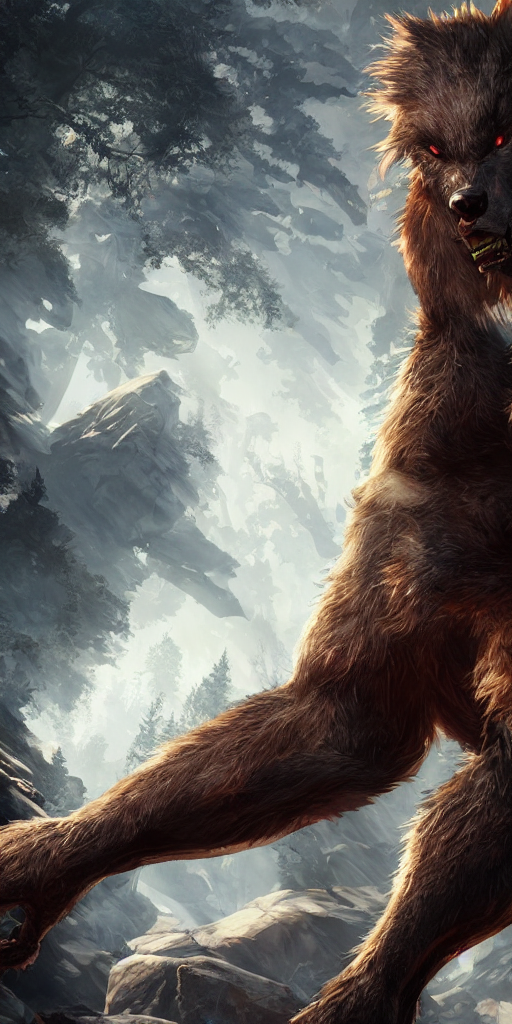 Stable Diffusion prompt: 8k ultrarealistic werewolf prota...