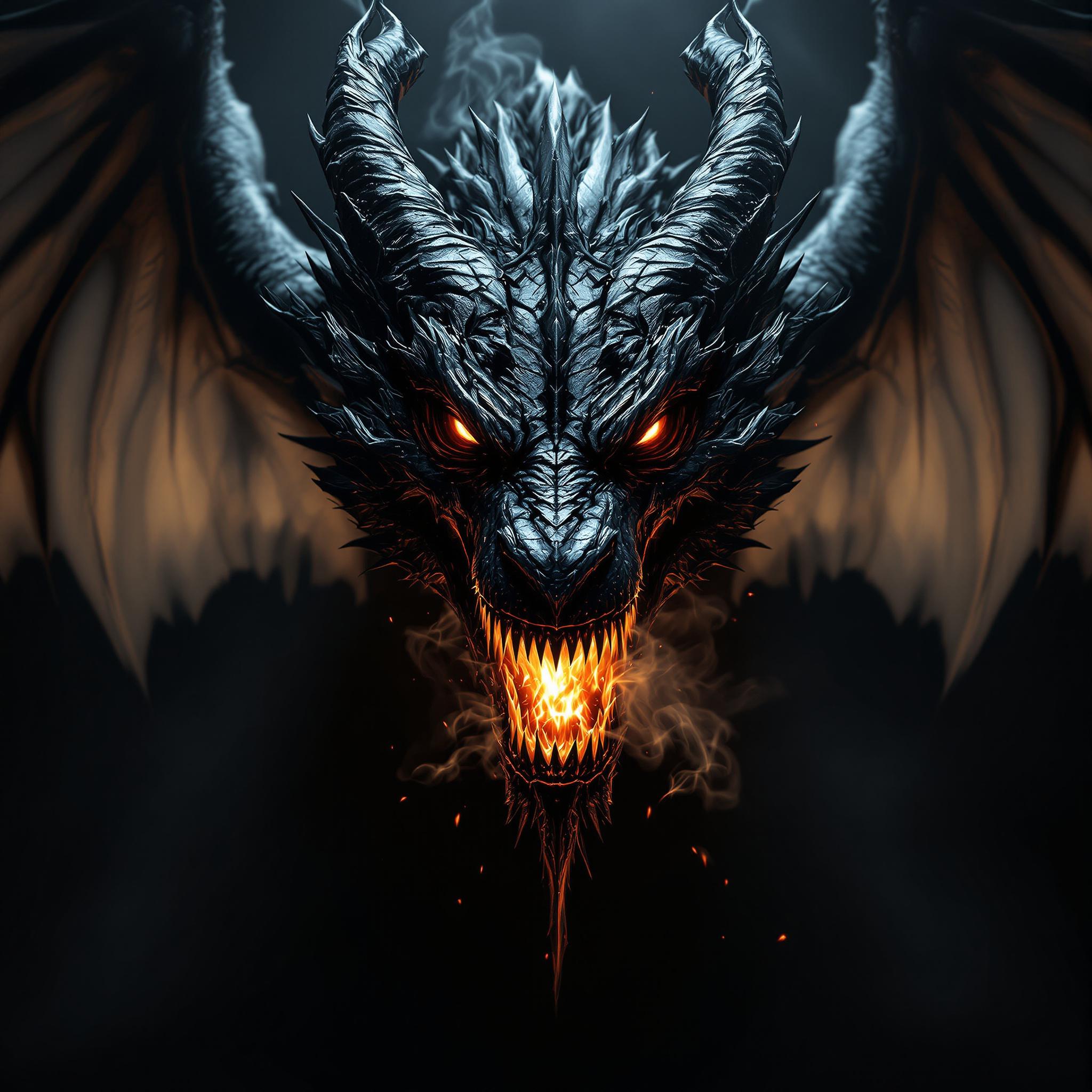 FLUX prompt: front view of a sinister dark realistic drag...