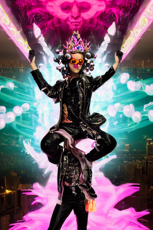 Stable Diffusion prompt: full-body rococo and cyberpunk s...