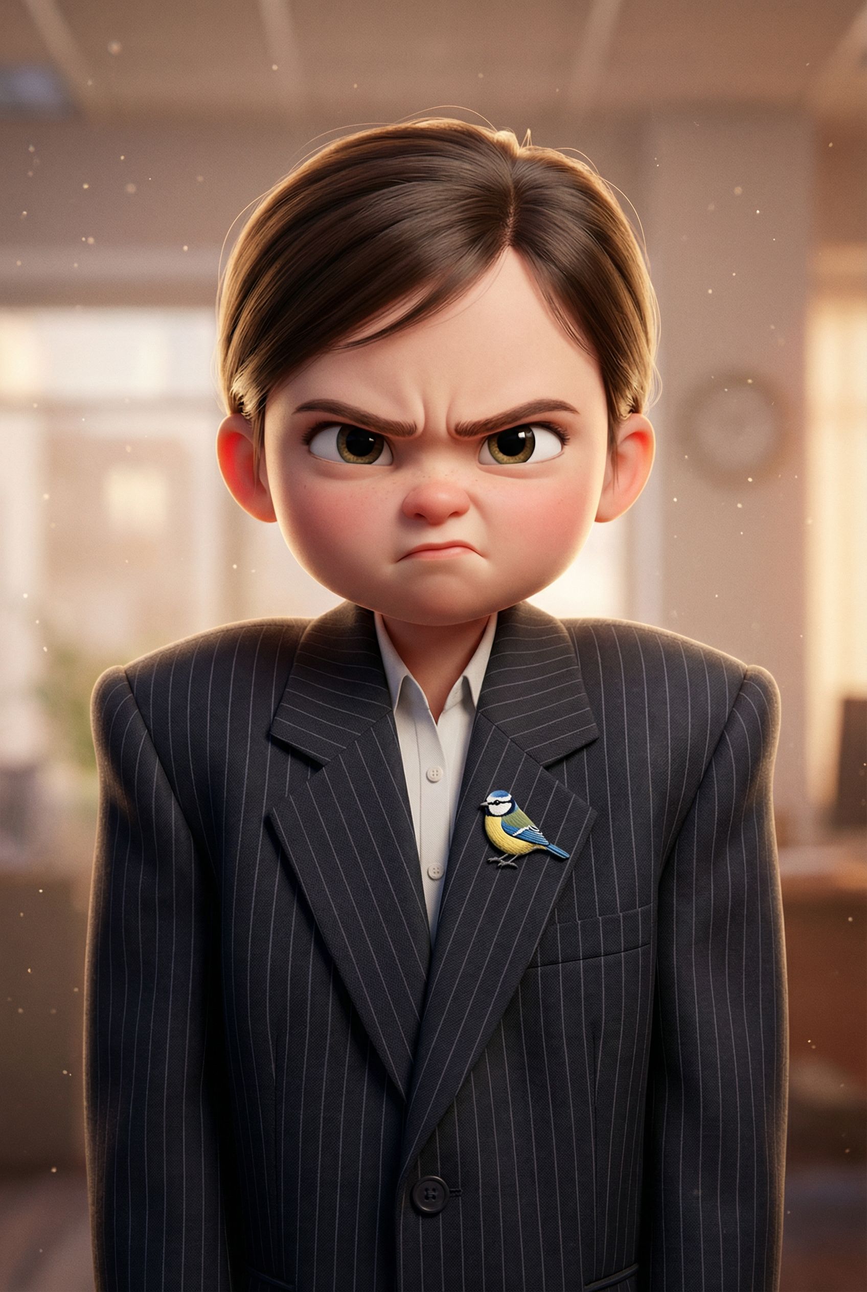 Nano Banana prompt: a young girl in a business suit with ...