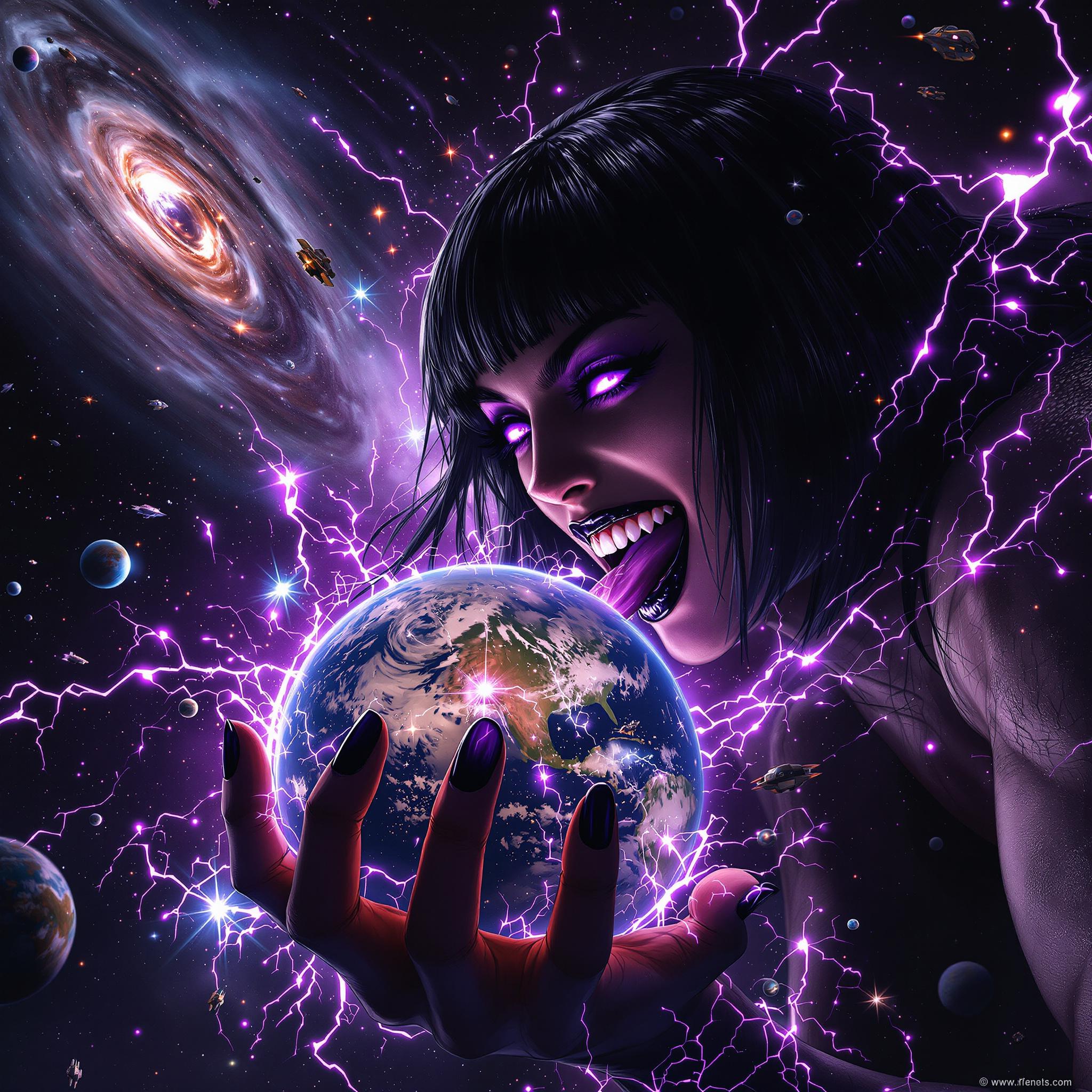 FLUX prompt: enormous giantess female who looks exactly l...