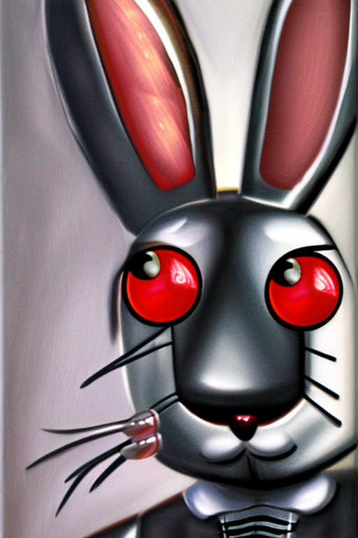 Stable Diffusion prompt: portrait, terminator bunny, bugs...