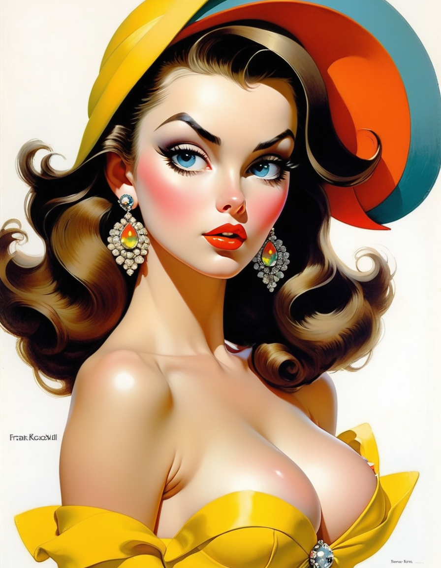 Stable Diffusion prompt: NSFW, art by Norman Rockwell and...