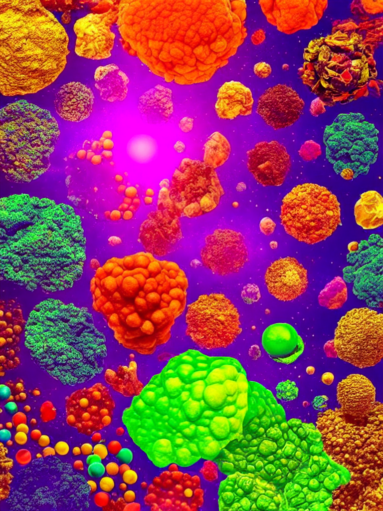 Stable Diffusion prompt: A picture of a cancer cell, an o...