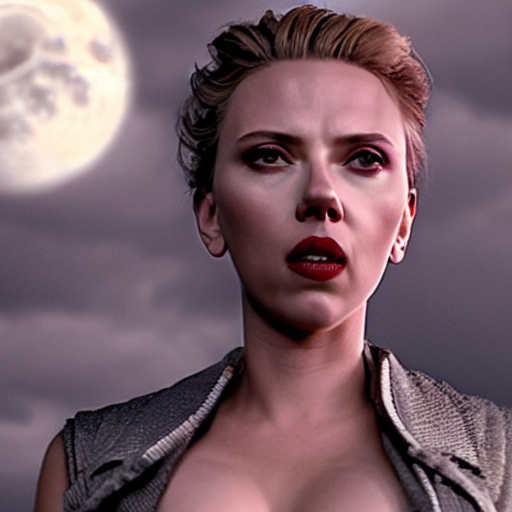 Stable Diffusion prompt: Scarlett Johansson's character s...