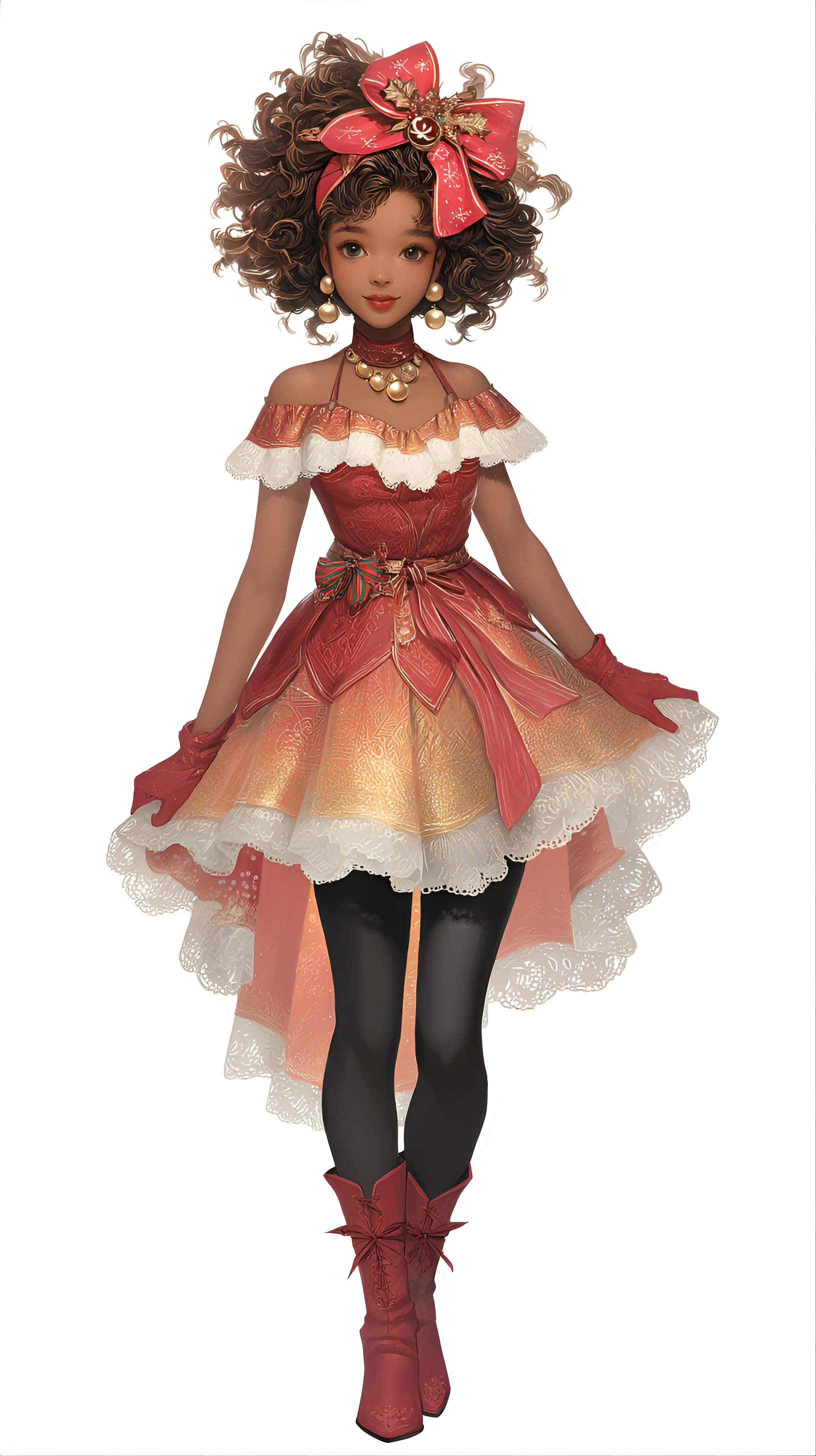 Art Universe prompt: stylized illustration of a young Bla...