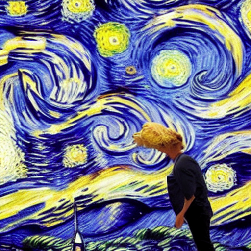Stable Diffusion prompt: the starry night from vincent va...