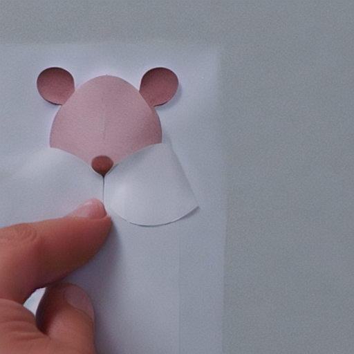 Stable Diffusion prompt: A mouse that is stuck to a piece...