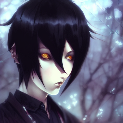 Stable Diffusion prompt: attractive short black haired go...