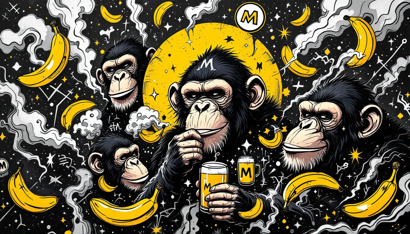 FLUX prompt: An intricate and mainly black, white, yellow...