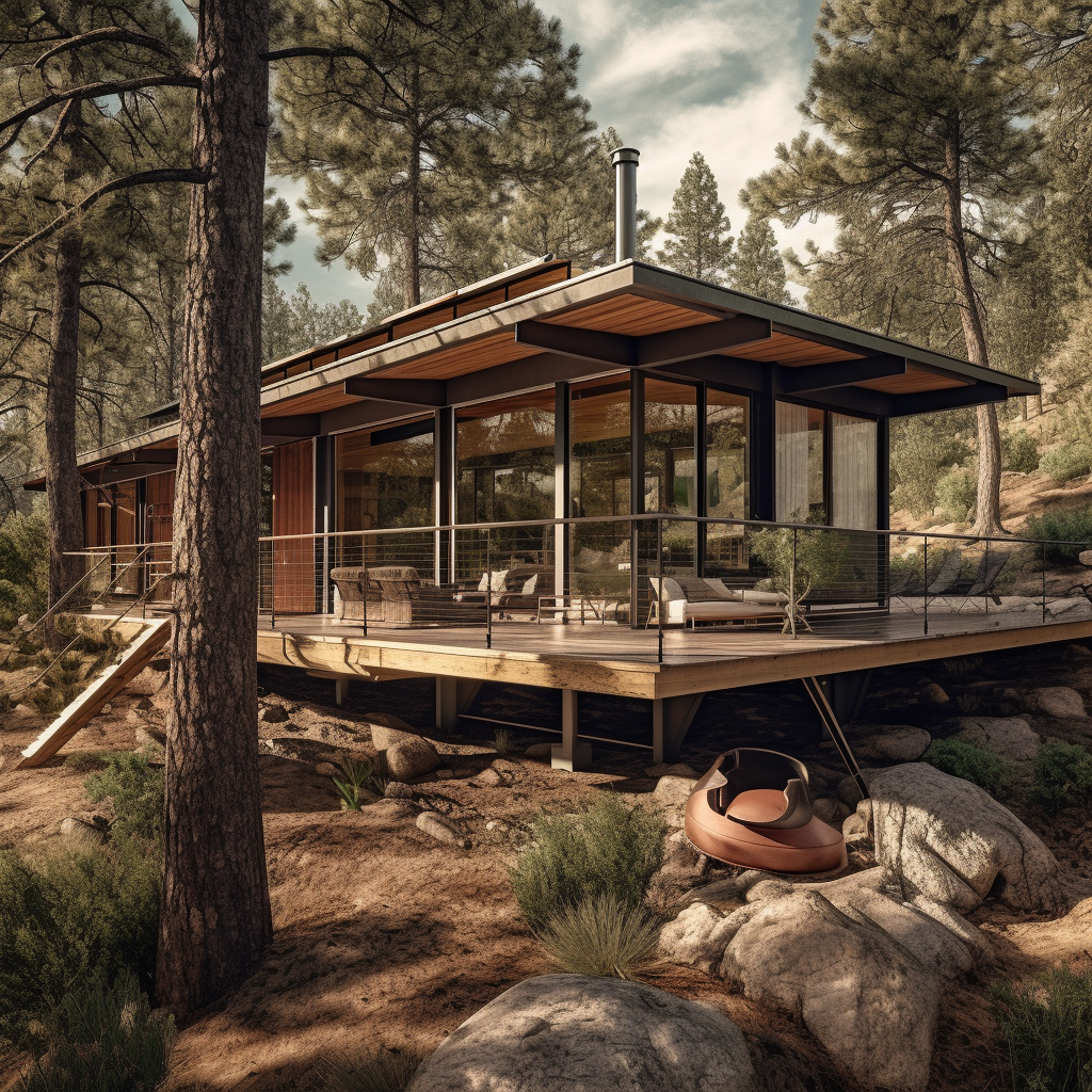 Midjourney prompt: hyper realistic eye level exterior pho...