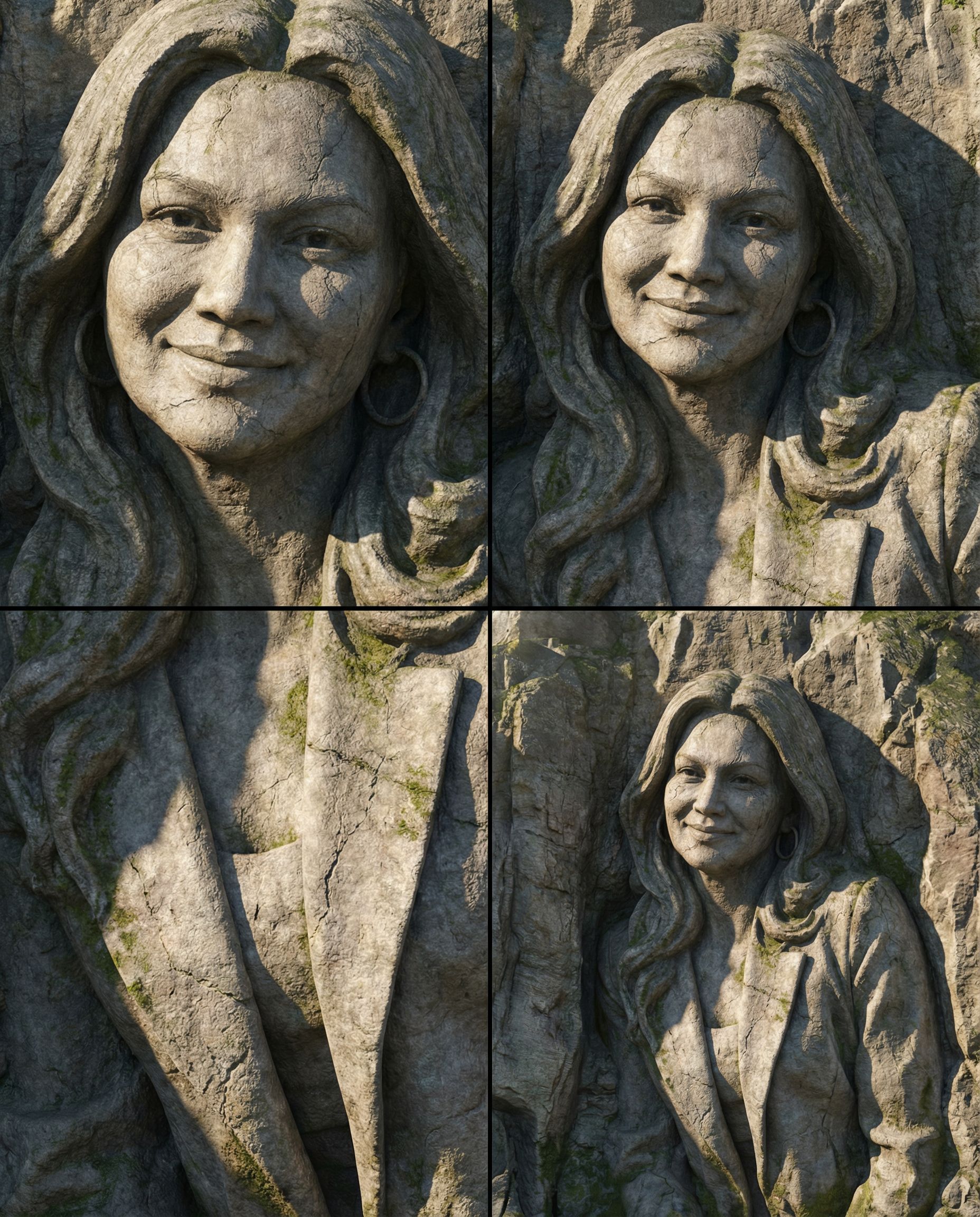 Nano Banana prompt: art statue in cliffs,in the style of ...