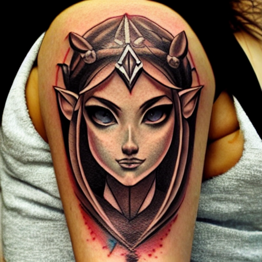 Stable Diffusion prompt: tattoo design, stencil, portrait...