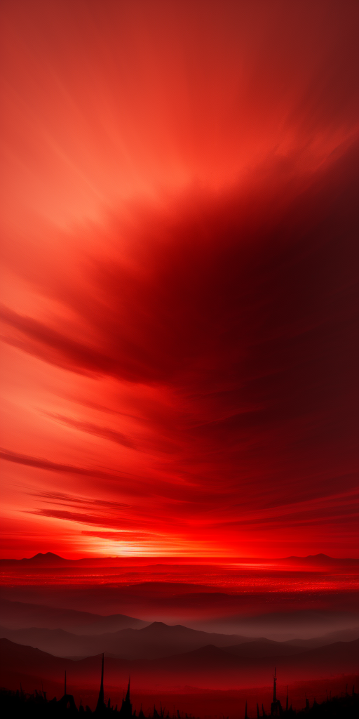 DreamShaper prompt: A bloody red sky in chaos , epic , 8k...