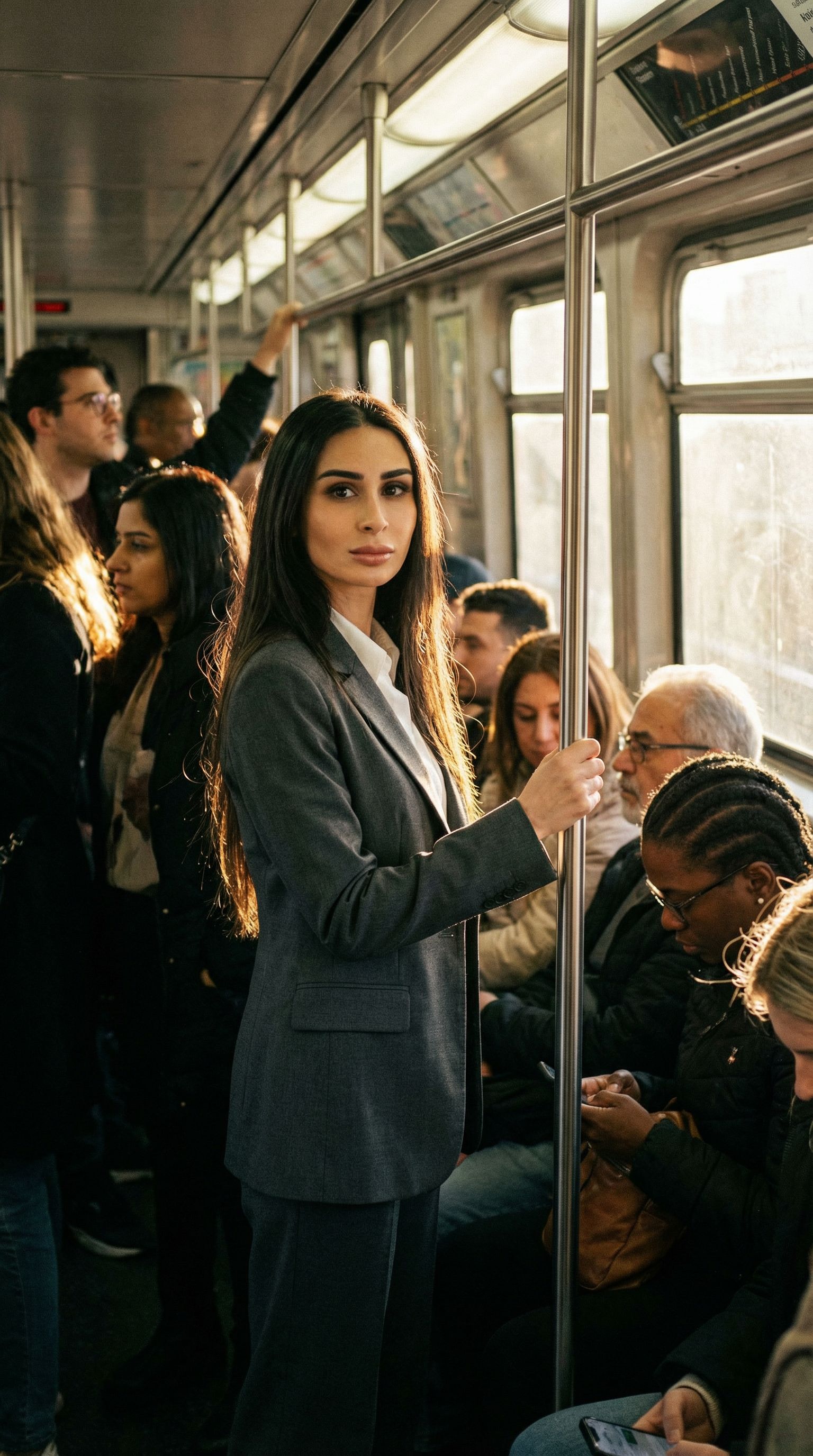 Nano Banana prompt: a model girl with long hair, dressed ...