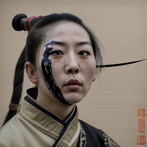 epiCRealism prompt: extreme close-up, Epic ink bending sh...