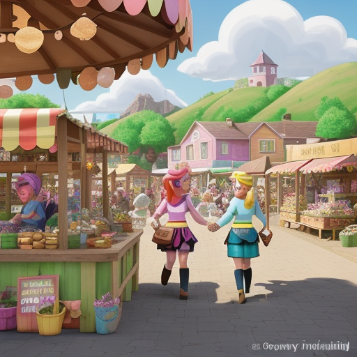 epiCRealism prompt: Transport yourself to the lively town...