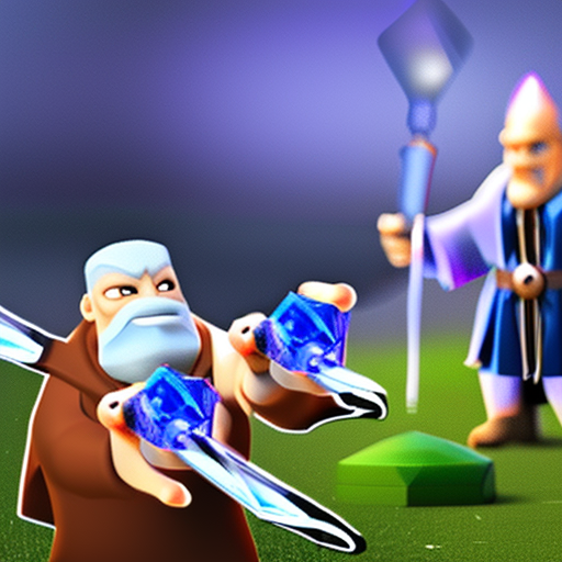 Stable Diffusion prompt: wizard with a magic stick with a...