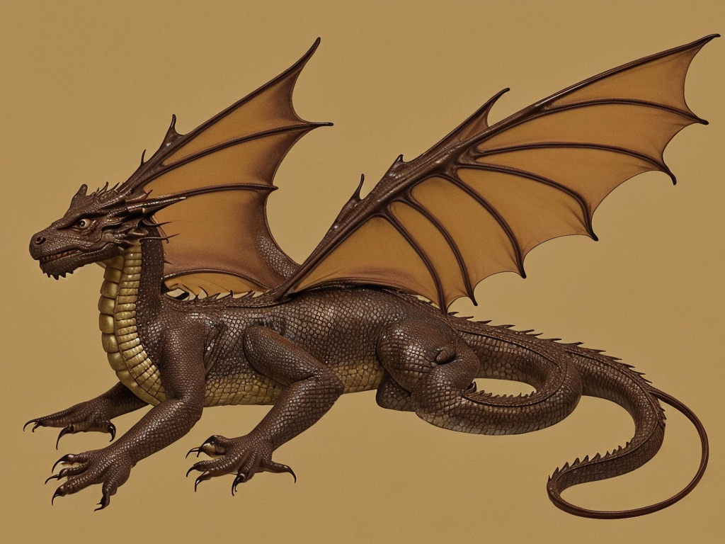epiCRealism prompt: The dragon's body is a deep, rich bro...