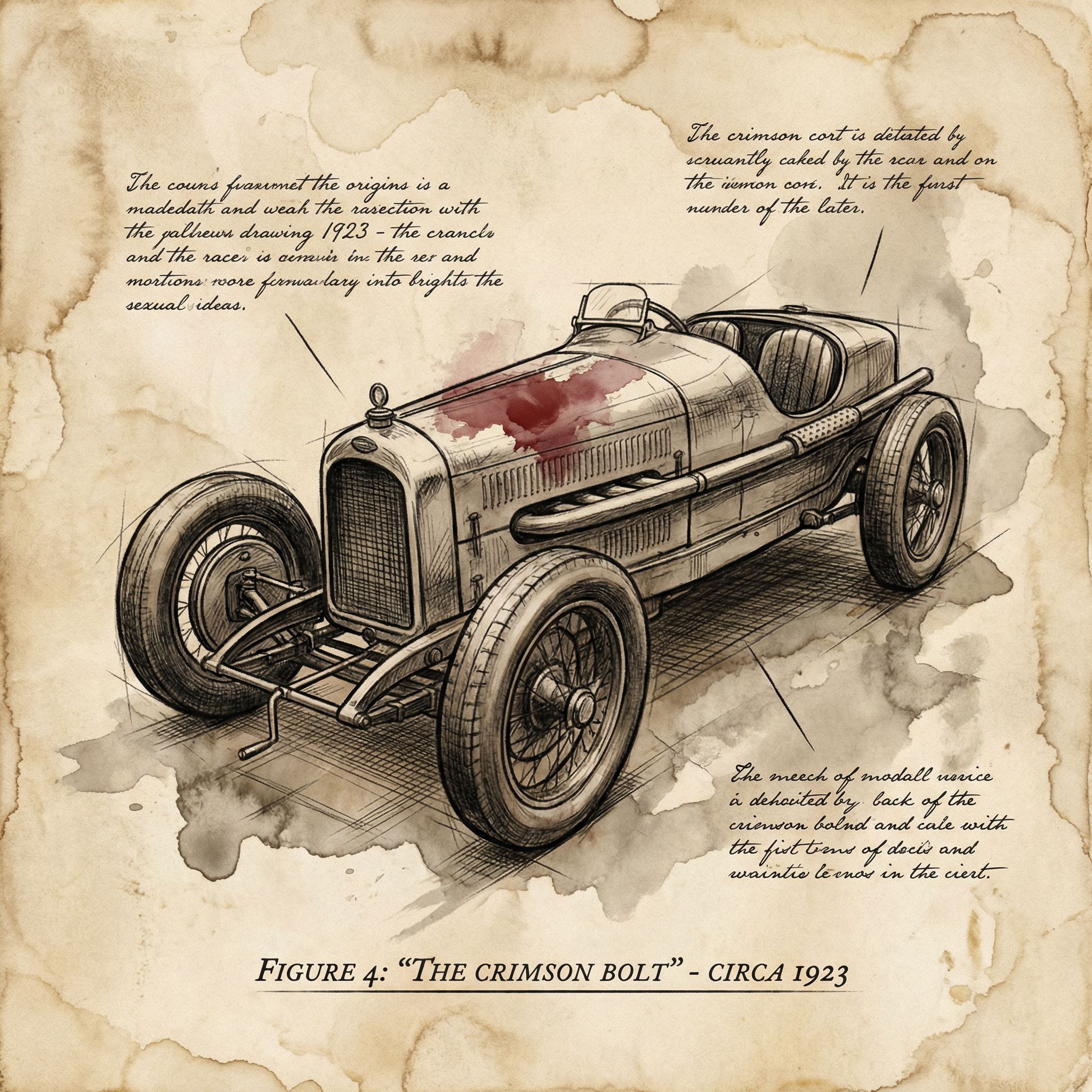 Nano Banana prompt: red race car, in the style of sam spr...