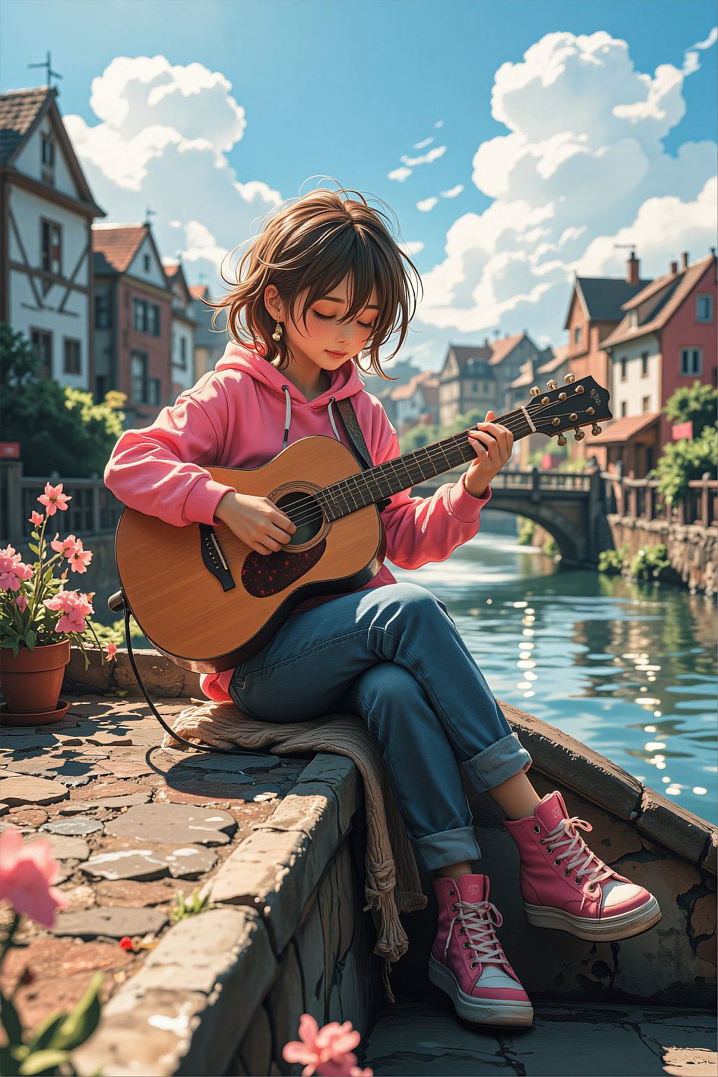 Z Image prompt: A vertical masterpiece anime illustration...