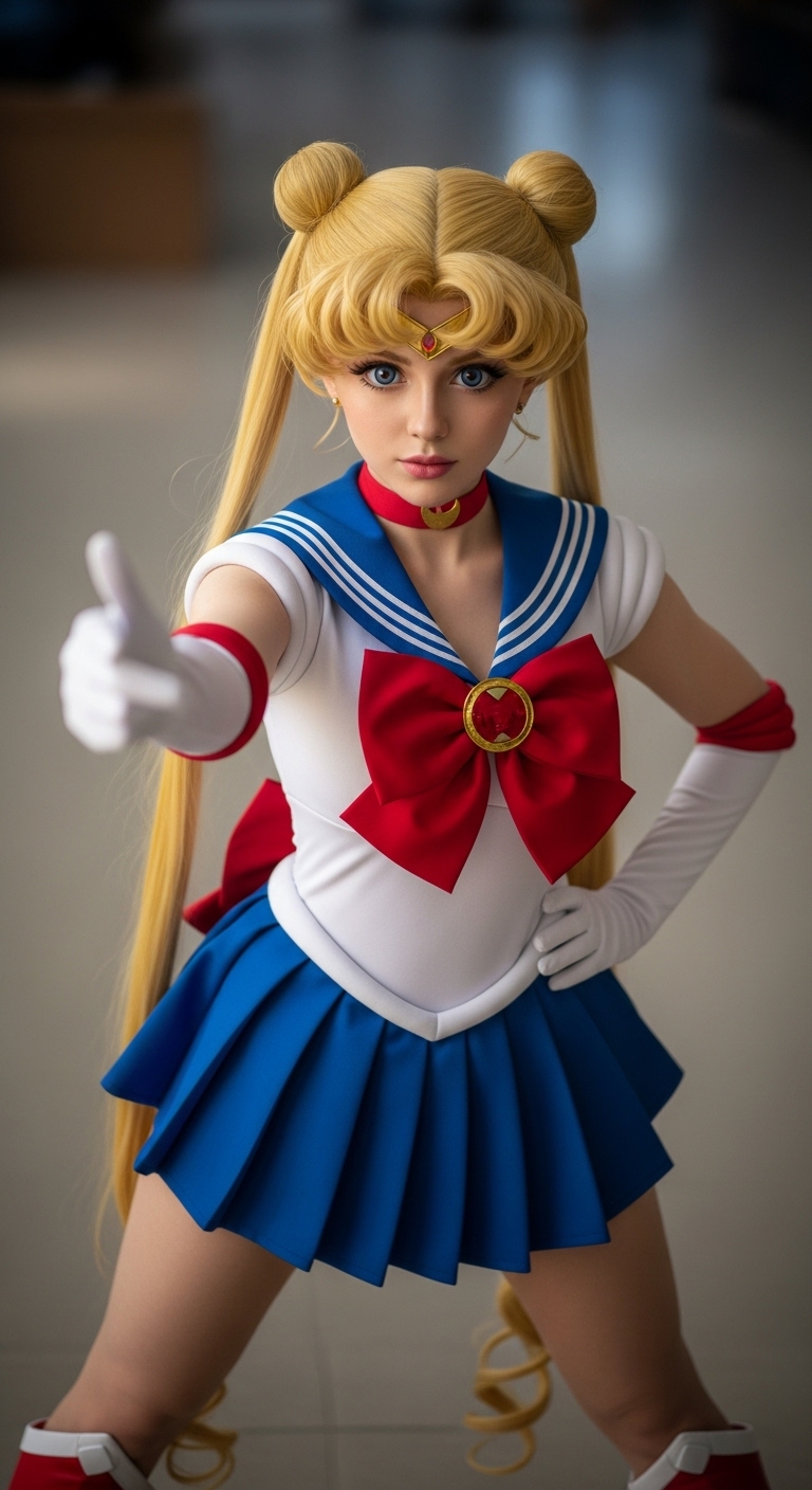 Google Imagen prompt: If Sailor Moon was a real person, S...