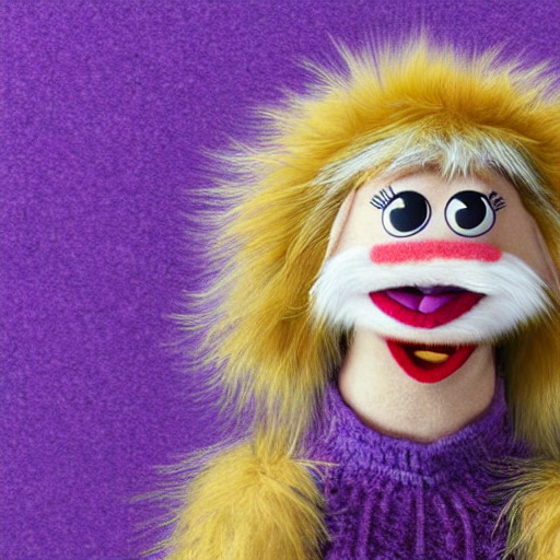 Stable Diffusion prompt: ((milliewatkins)) as a muppet, h...