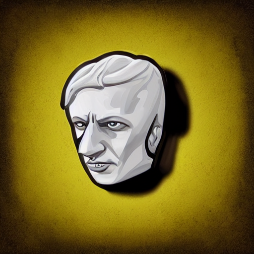 Stable Diffusion prompt: cell shaded logo with front face...