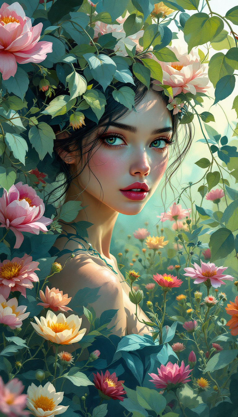 FLUX prompt: A surrealist-style digital illustration of a...