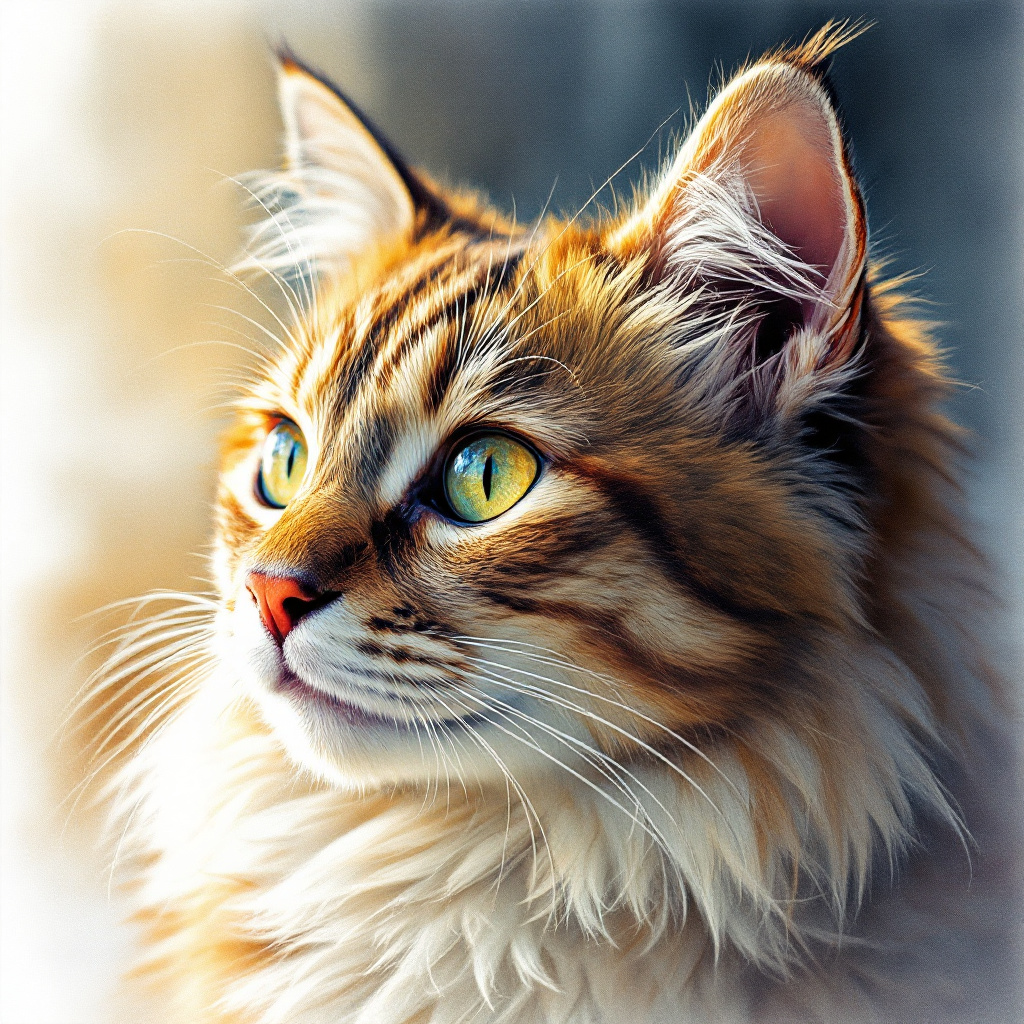 FLUX prompt: abstarct image of cat's face, photorealistic...