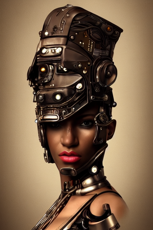 Stable Diffusion prompt: full body cyborg| full-length bo...