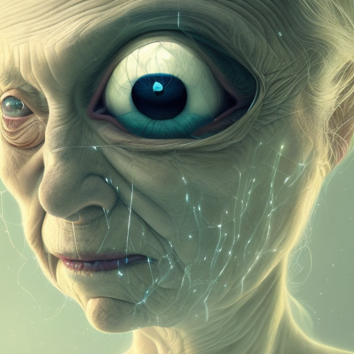 Openjourney prompt: a creepy old woman makes scary faces ...