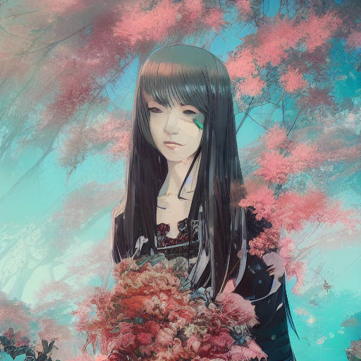 Stable Diffusion prompt: a beautiful female in japanese c...