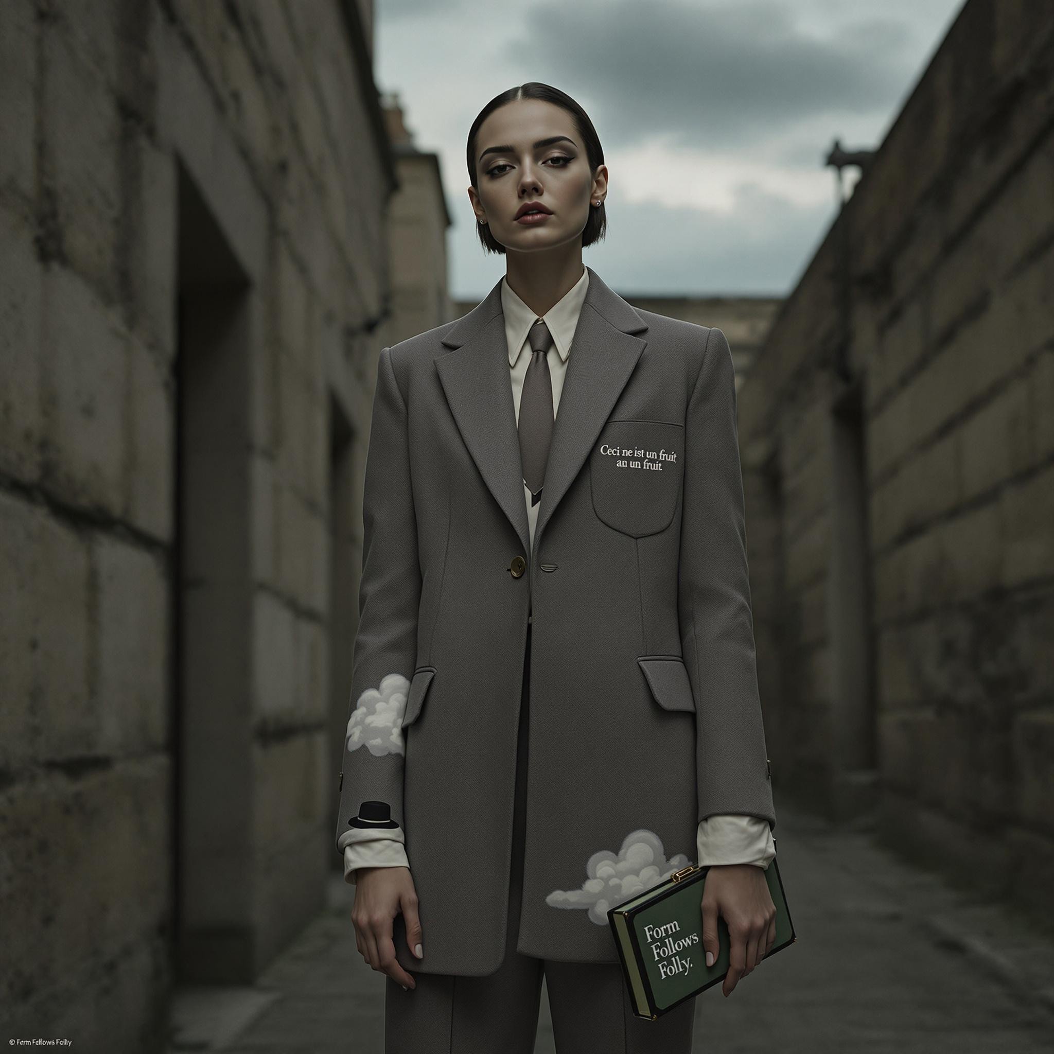 FLUX prompt: A cinematic, realistic fashion portrait of a...