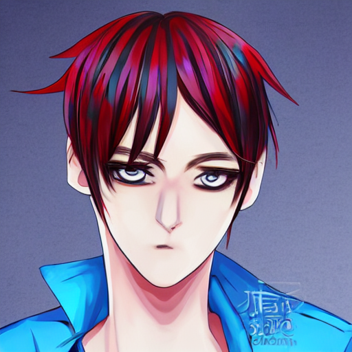 Stable Diffusion prompt: manhwa art style, anime boy, mil...