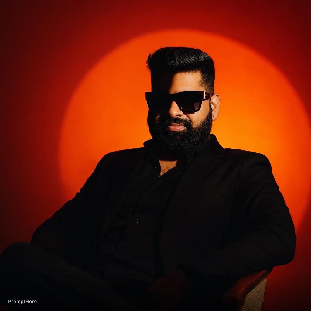 ChatGPT Image prompt: A person with slicked-back dark hai...