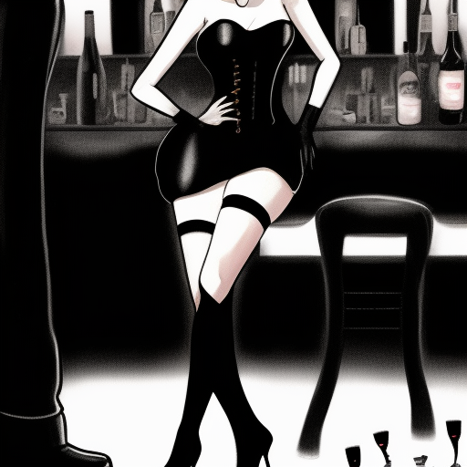 Openjourney prompt: Film Noir korean woman wearing strapl...