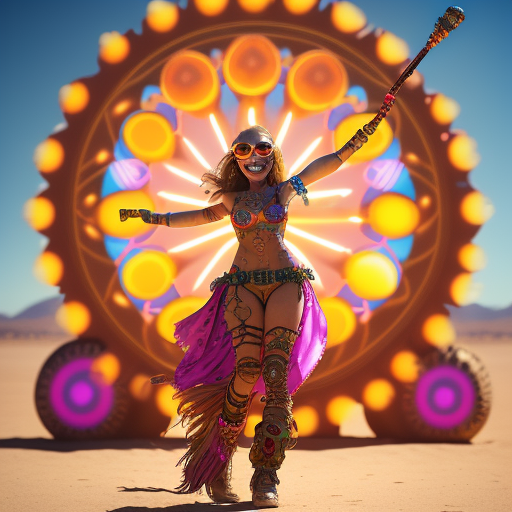 DreamShaper prompt: [DESERT FESTIVAL UTOPIA] photo of a f...