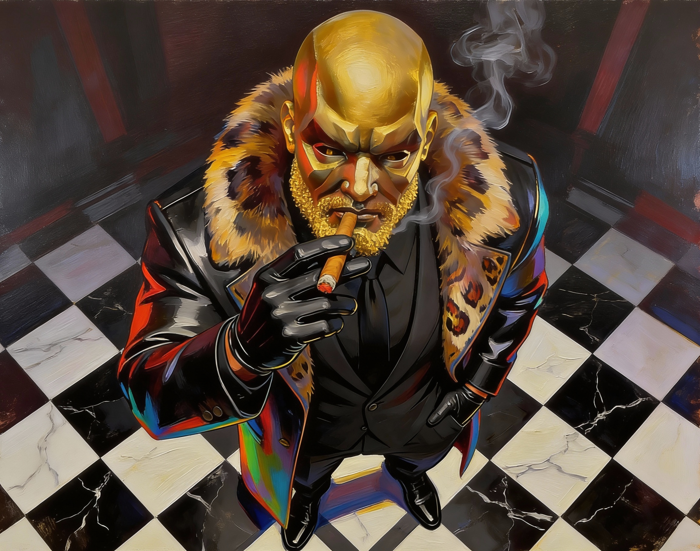 Seedream 4 prompt: full body picture of a A bald african ...