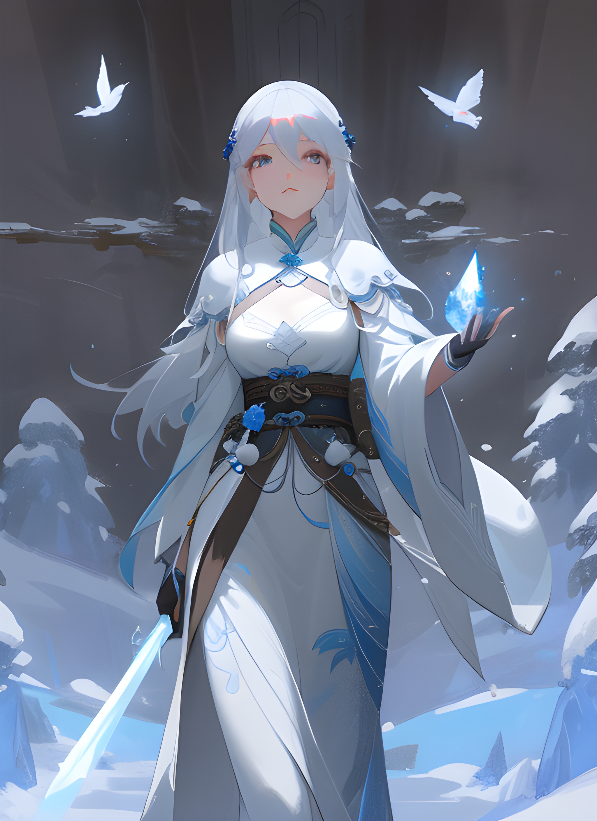 Counterfeit-V2.5 prompt: a woman that is standing in the...