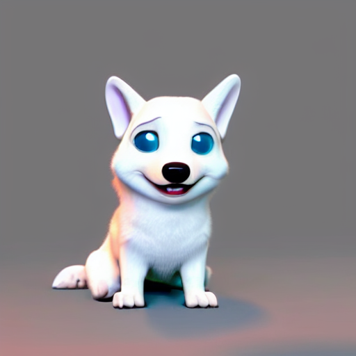 Stable Diffusion prompt: adorable cute white albino corgi...