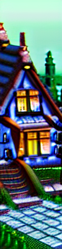 Waifu Diffusion prompt: medieval vampire village house, 3...