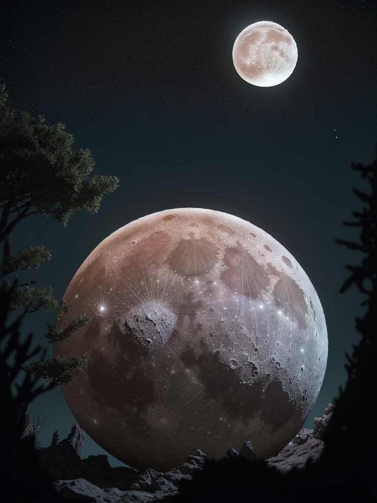 epiCRealism prompt: Photo of a ultra realistic Moon, brig...