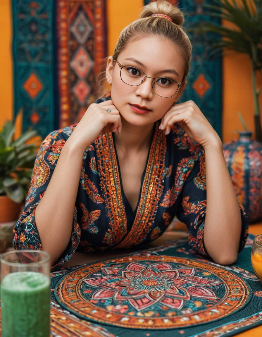 FLUX prompt: A captivating portrait of a woman with elega...