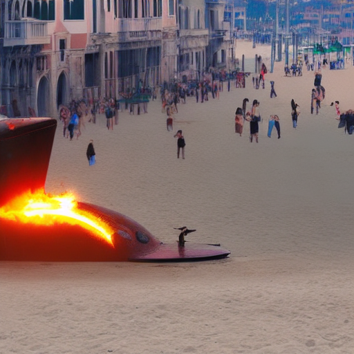 Stable Diffusion prompt: Venice Beach ultra realistic bur...