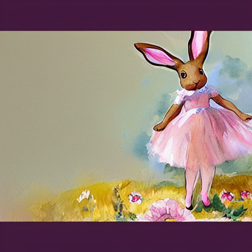 Stable Diffusion prompt: adorable rabbit dressed like bal...