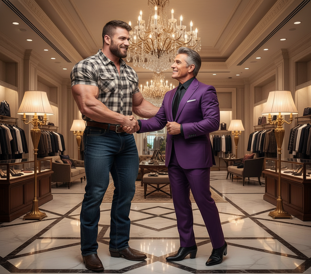 Nano Banana prompt: At a very luxurious clothing departme...