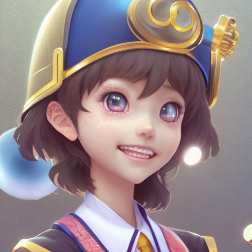 Openjourney prompt: A young cute idol girl with short hai...